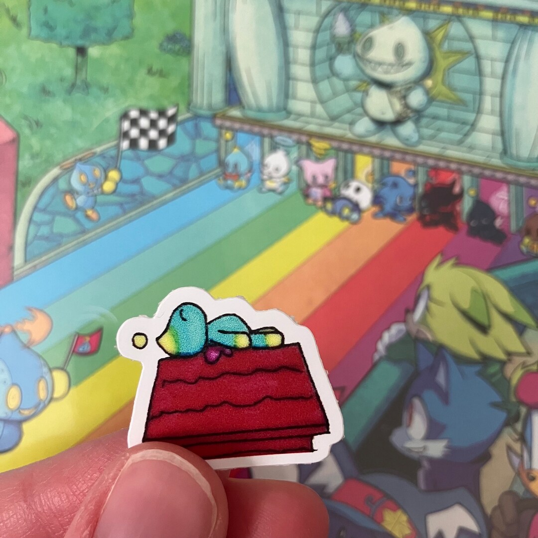 Set of 2 Snoopy Chao Mini Stickers Unofficial Sonic the Hedgehog and ...