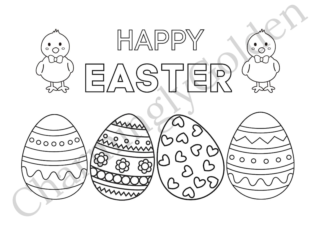 Easter Egg Coloring Page – Fun Printable for All Ages! - Etsy