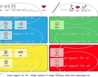 The Zones of Regulation Framework Inspired Kit. Feelings and Emotions ...