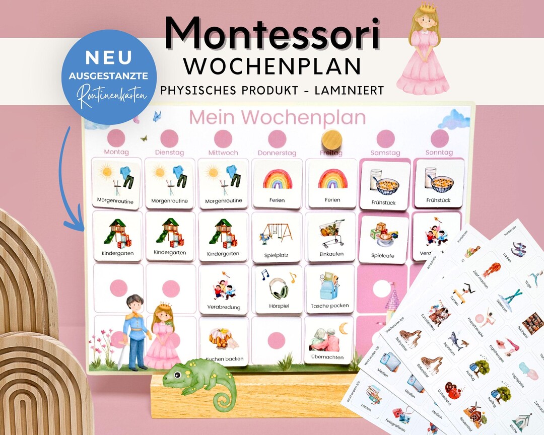 Montessori PRINCESS RAPUNZEL Weekly Schedule for Children, School ...