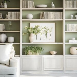 Zoom Background Virtual Videoconference Green Plant Cozy Shelving Zoom ...