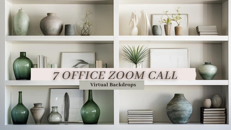 Zoom Background Virtual Videoconference Green Plant Cozy Shelving Zoom ...