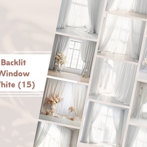 63 Backlit Window Digital Backdrops White Room Photoshop Overlays ...