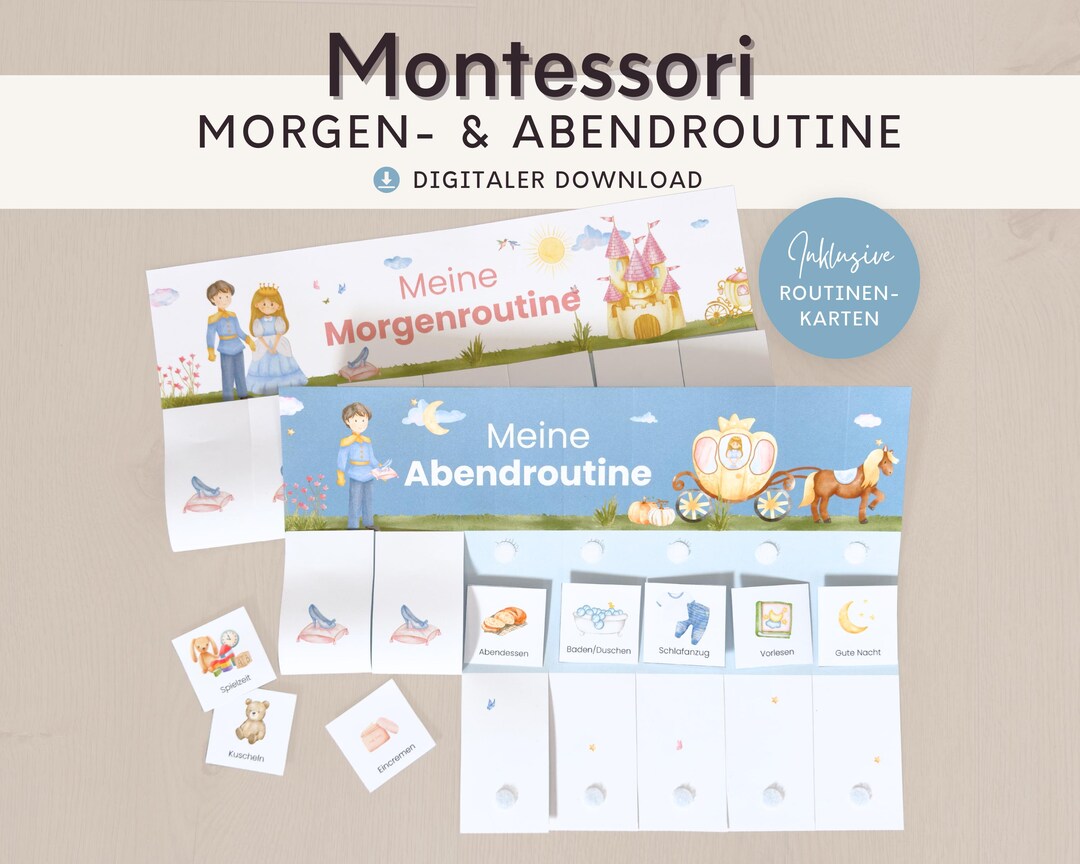 Morning Routine & Evening Routine for Children Princess Cinderella ...