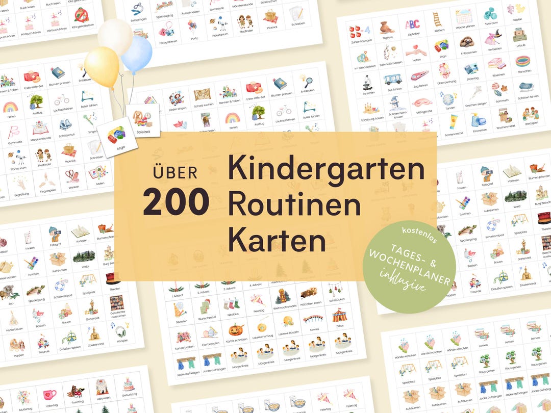 Kindergarten Daily Routine Montessori, Routine Cards for Kindergarten ...