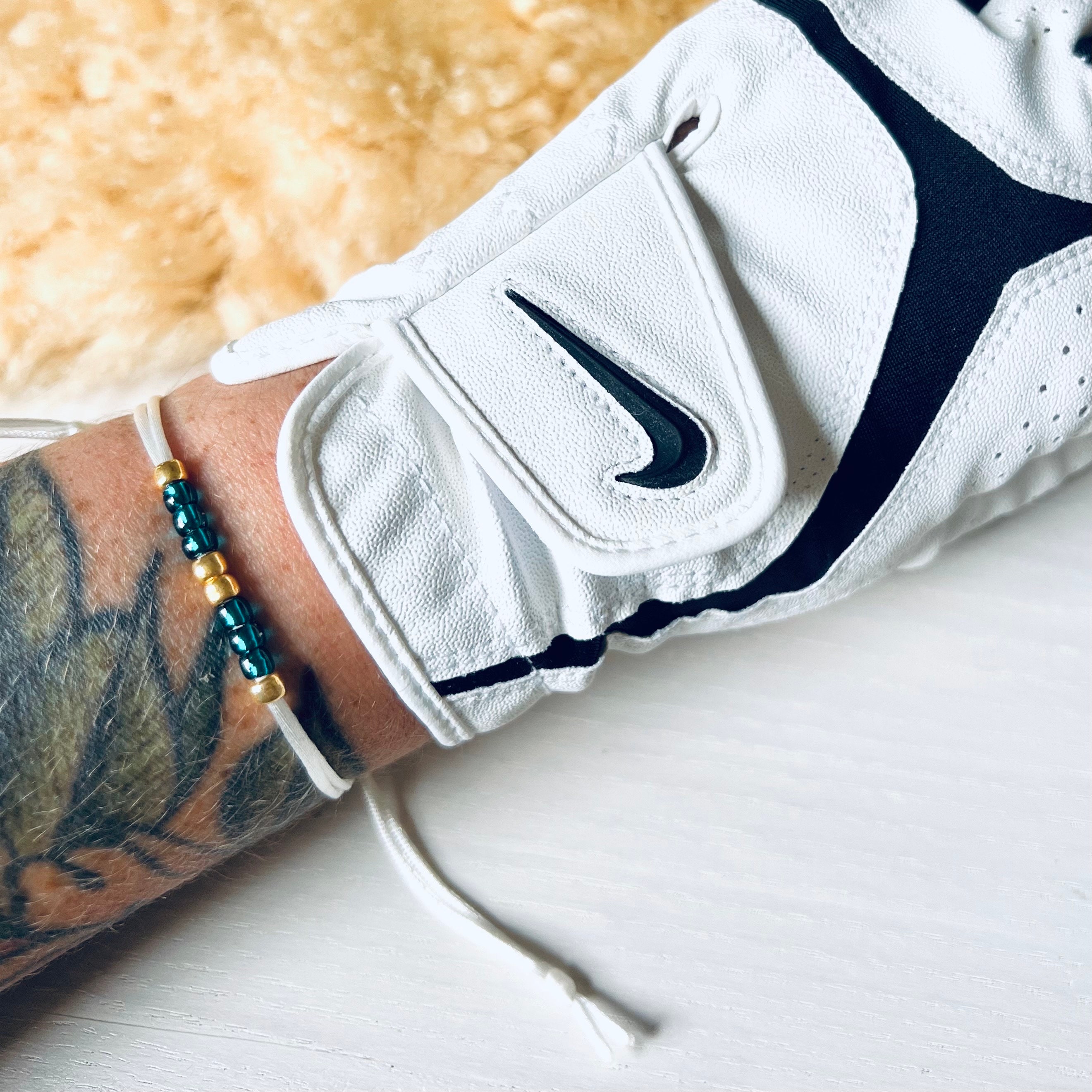 Golf Stroke Counter Bracelet / Turquoise & Gold / Adjustable ...