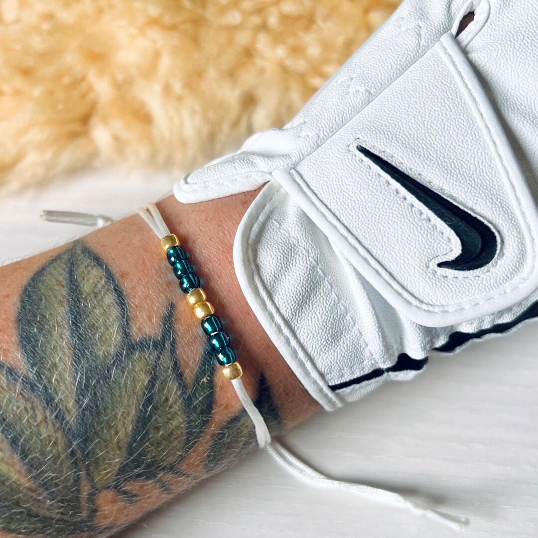 Golf Stroke Counter Bracelet / Turquoise & Gold / Adjustable ...