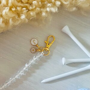 Simple Golf Stroke Counter / Daisy and Clear Crystal Beads / Unique ...