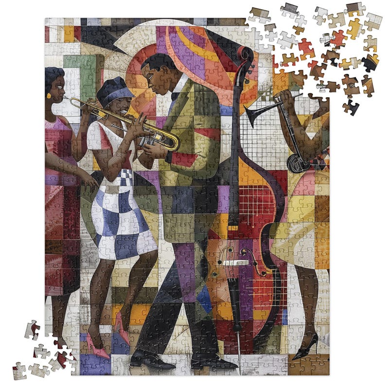 Harlem Renaissance Jazz Musicians Jigsaw Puzzle: Bauhaus Style - Etsy