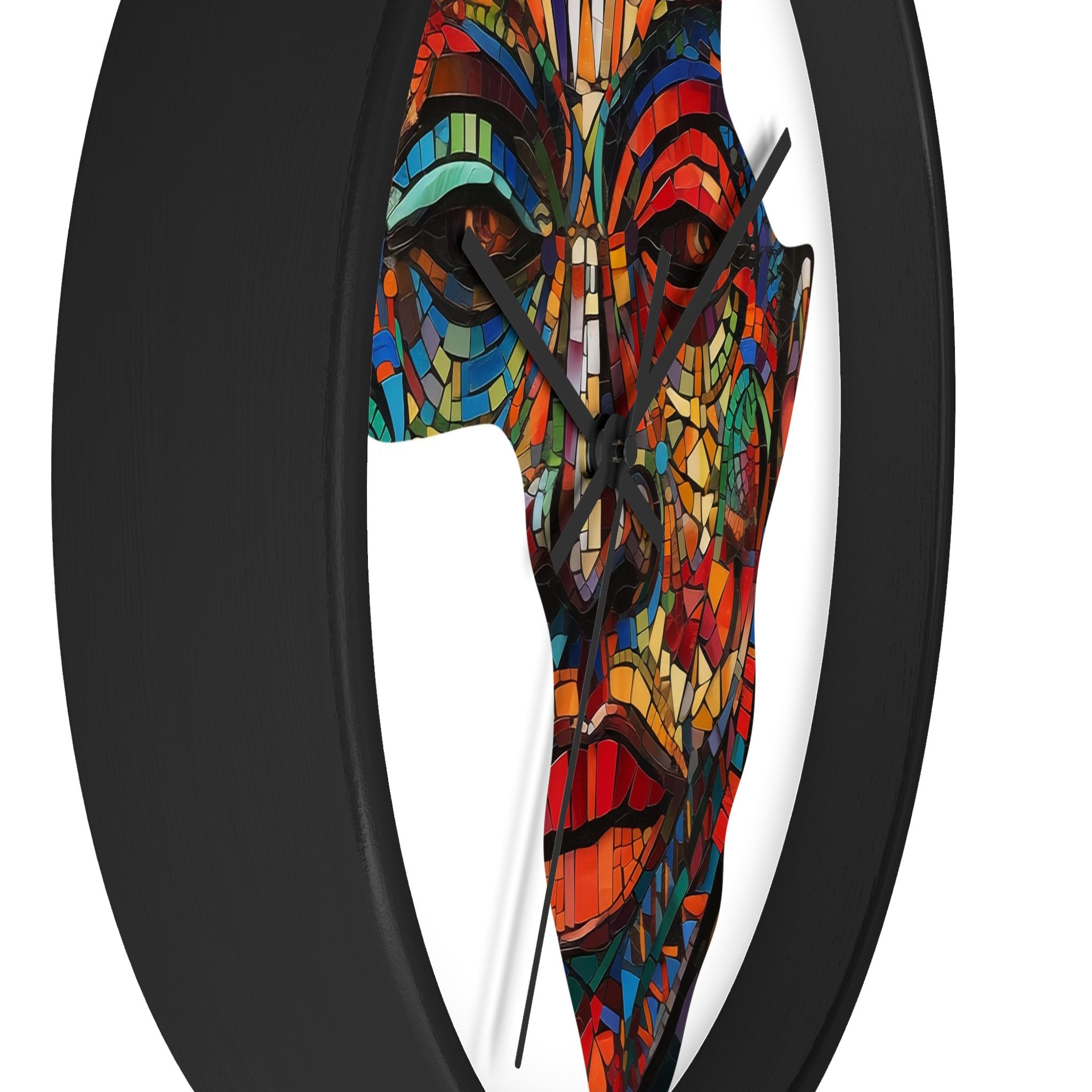 Africa Wall Clock African Mask Clock Africa Map African Wall sold by ...