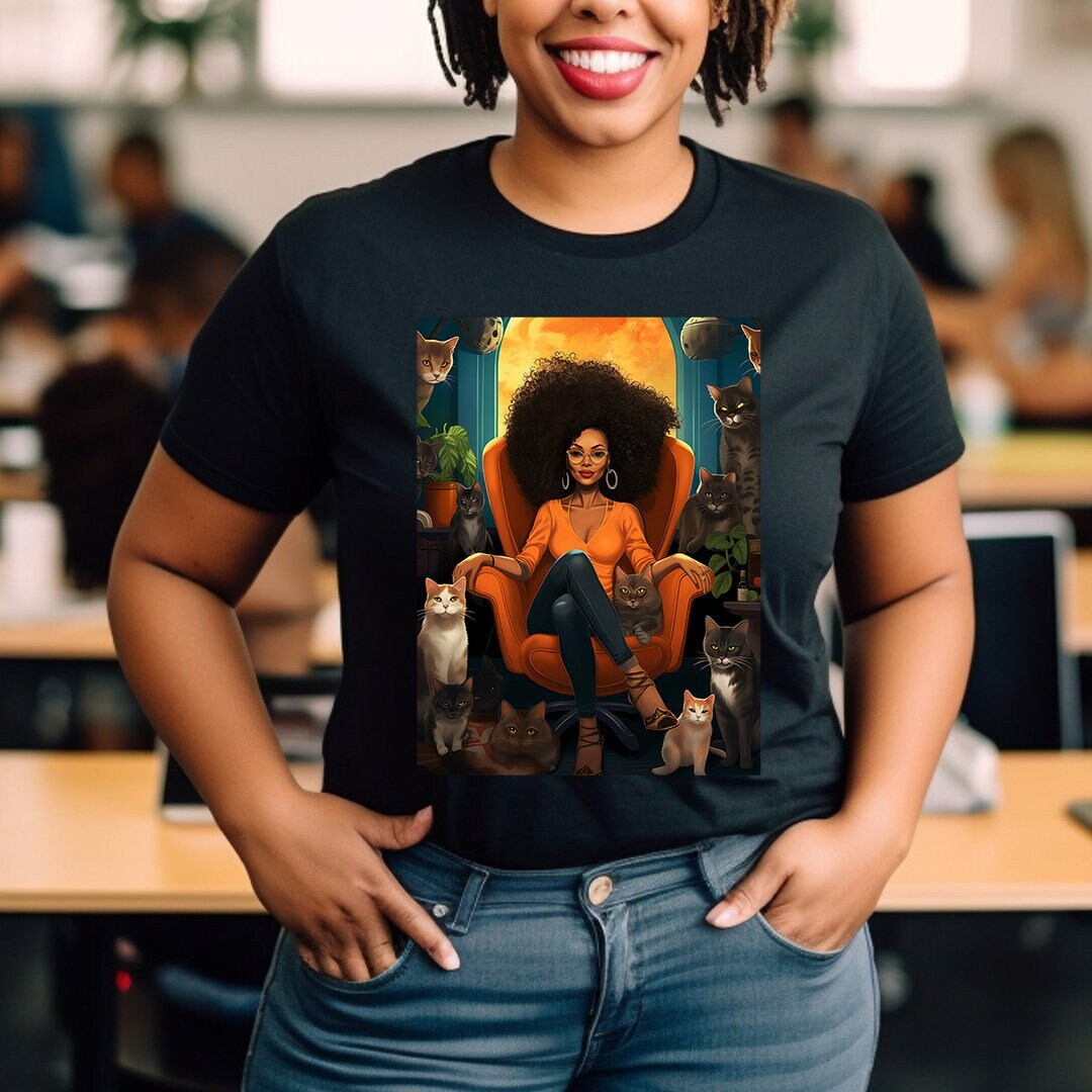 Cat Lady Tee Shirt Cat Mom Top Cat Lover Tshirt Gift for Feline Lover ...