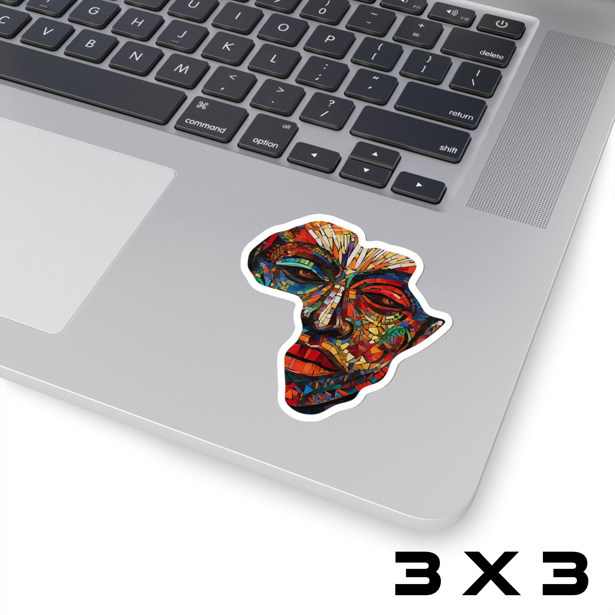 Map of Africa Mask Sticker Afrocentric Design Abstract Art Decorative ...