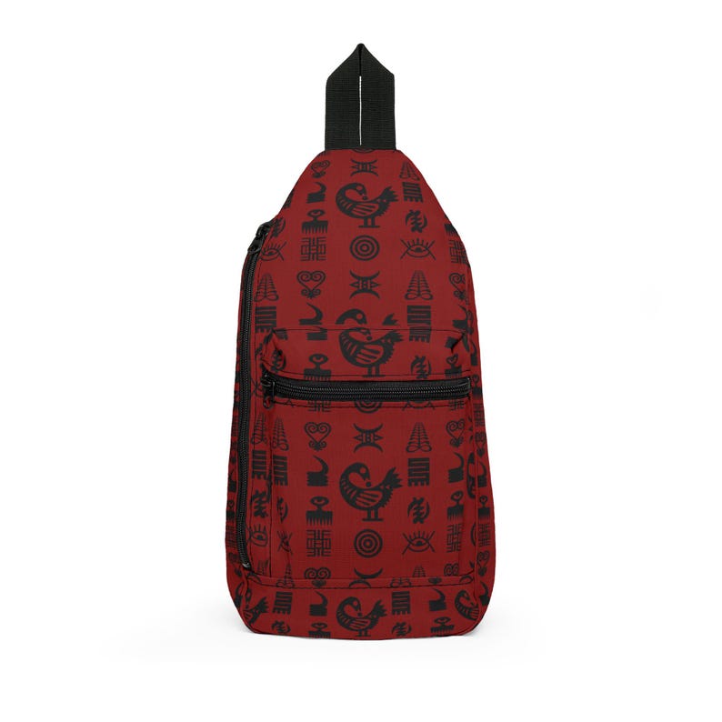Adinkra Symbols Crossbody Sling Bag | Afrocentric African Heritage ...