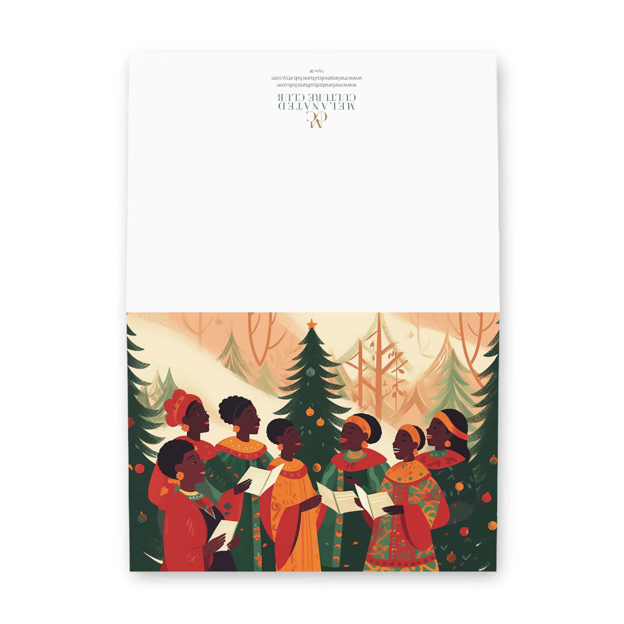 Black Choir Christmas Cards: African American Holiday Carolers, 5x7 ...