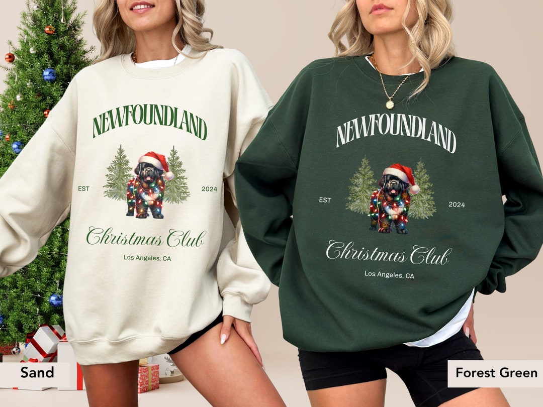 Newfoundland Christmas Club Club Sweatshirt, Newfoundland Shirt ...