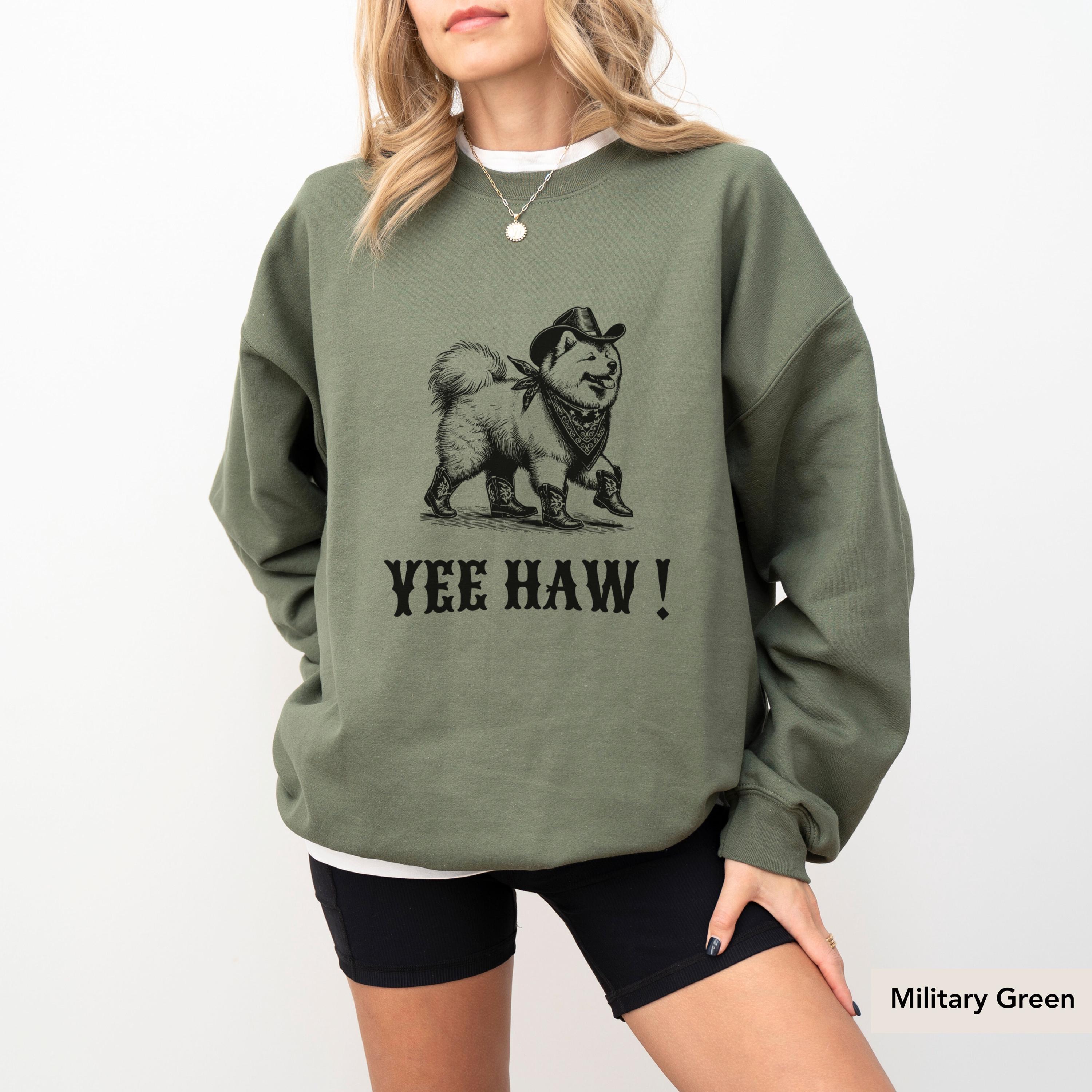 Samoyed Yeehaw Sweatshirt, Samoyed Shirt, Samoyed Dog, Samoyed Gifts ...