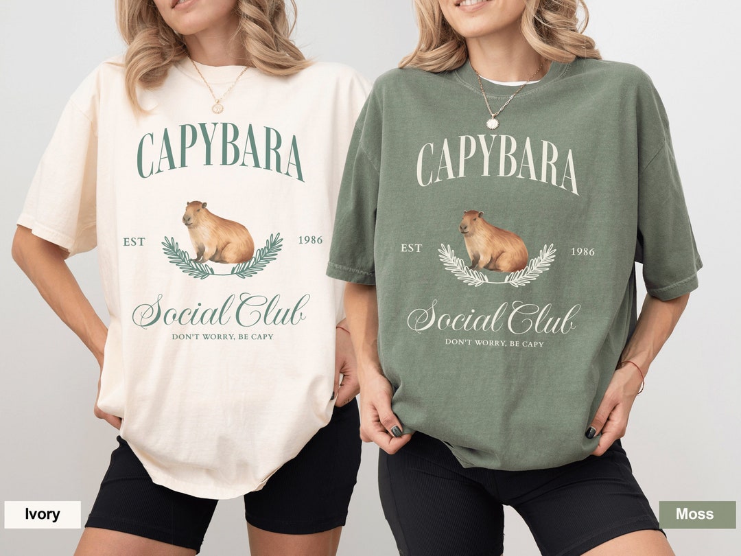 Capybara Social Club Shirt, Capybara, Capybara Shirt, Capybara Crewneck ...