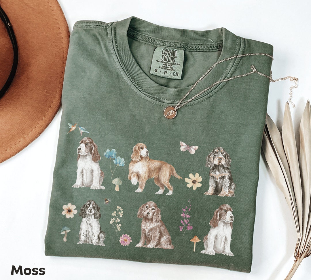 Cocker Spaniel Cottagecore Shirt, Cocker Spaniel Shirt, Spaniel ...