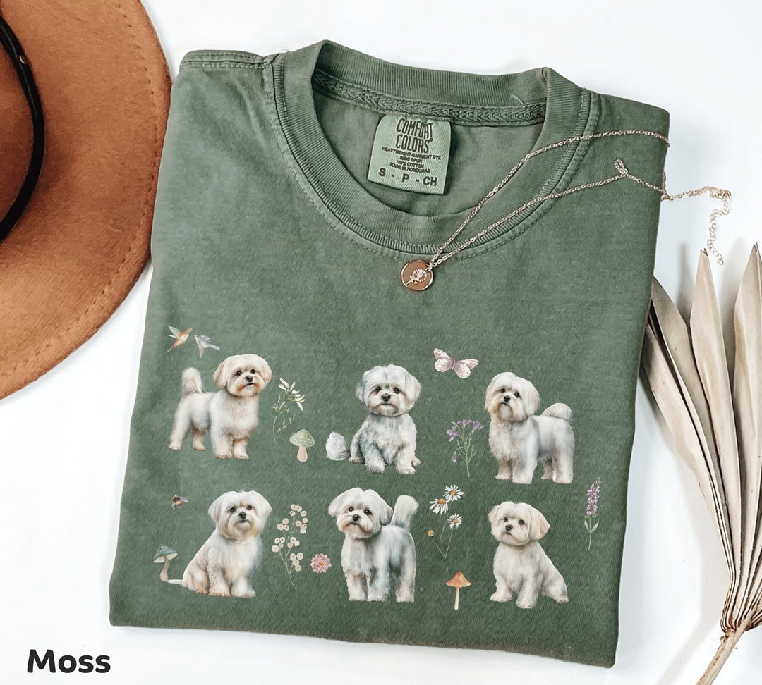 Maltese Cottagecore Shirt, Maltese, Maltese Mom, Maltese Gift, Maltese ...