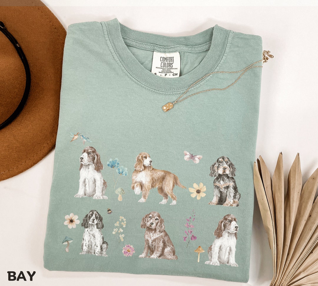 Cocker Spaniel Cottagecore Shirt, Cocker Spaniel Shirt, Spaniel ...