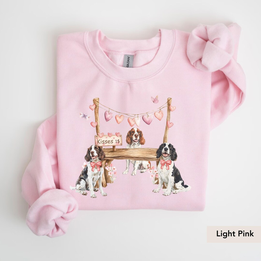 English Springer Spaniel Valentine Sweatshirt, Springer Spaniel Gift ...