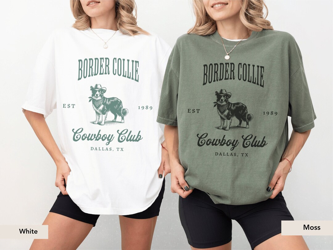 Border Collie Cowboy Club Shirt, Border Collie Shirt, Border Collie ...