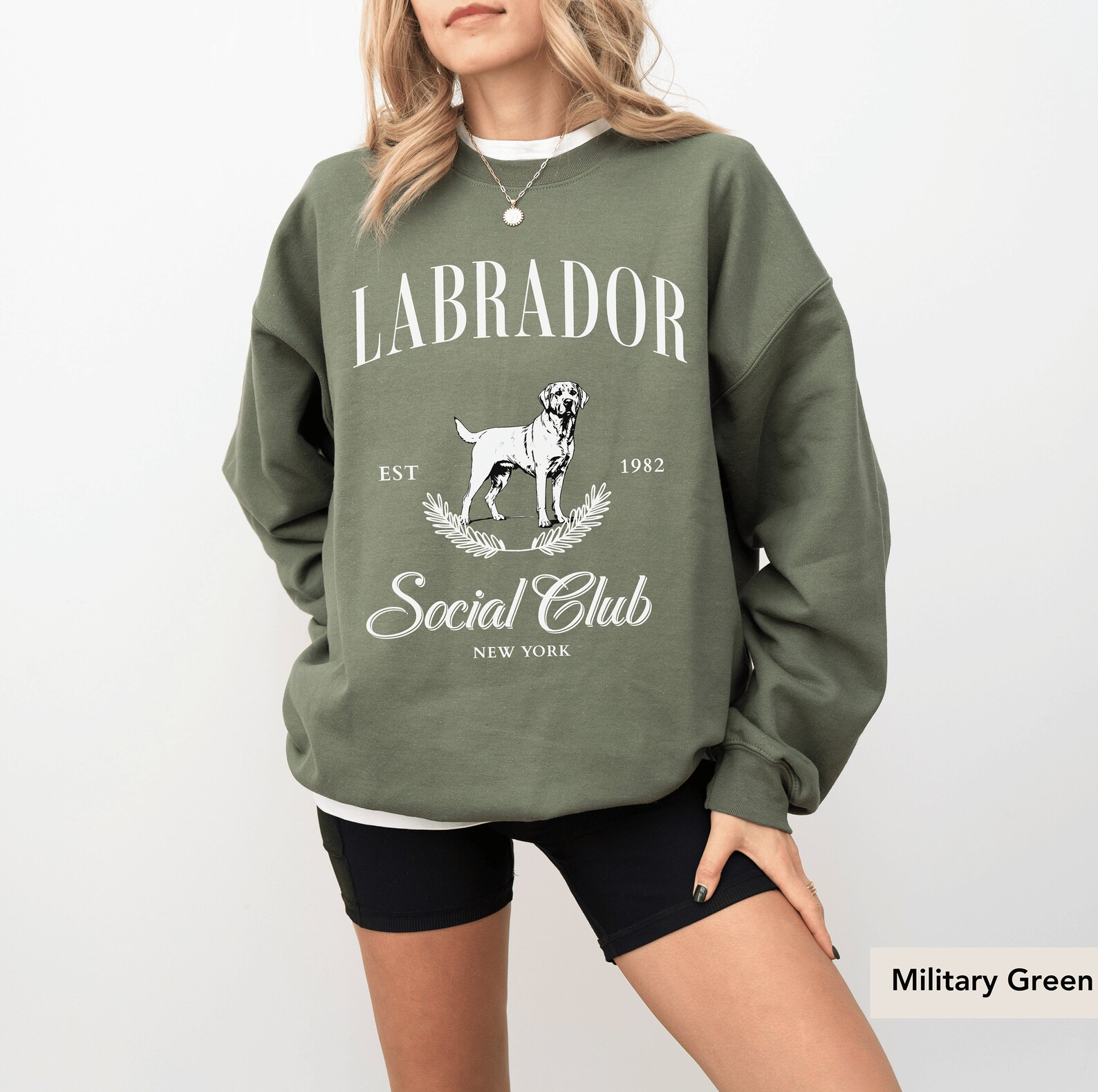 Personalized Labrador Retriever Social Club Sweatshirt, Vintage Lab ...