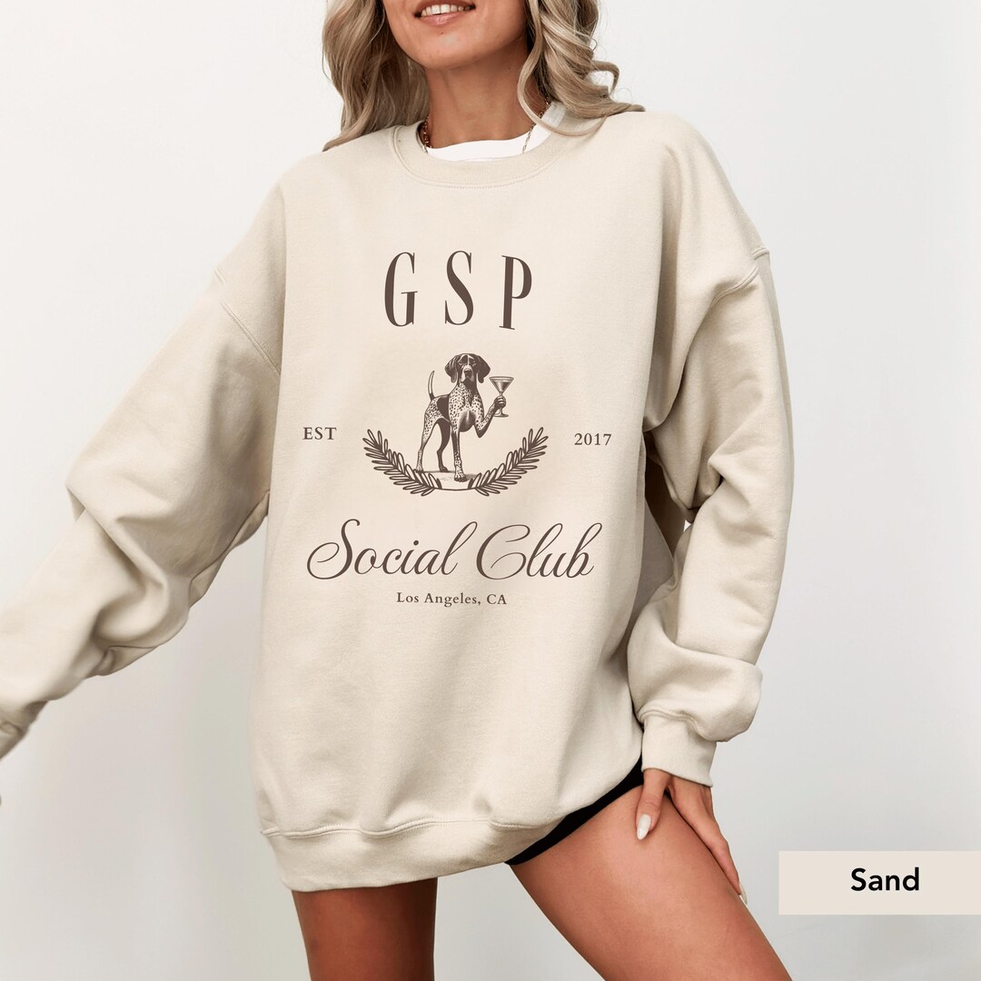 Custom German Shorthaired Pointer Martini Social Club Sweatshirt, GSP ...
