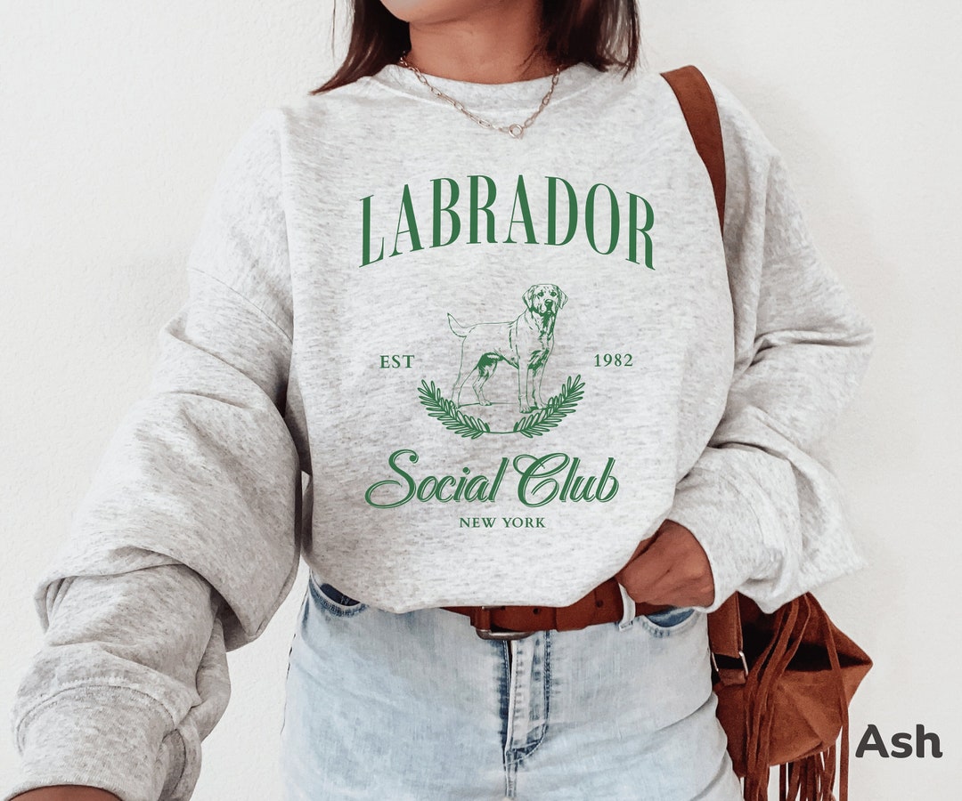 Personalized Labrador Retriever Social Club Sweatshirt, Vintage Lab ...