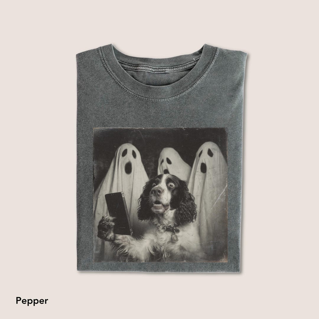 English Springer Spaniel Ghost Shirt, Retro Halloween Shirts, Spooky ...