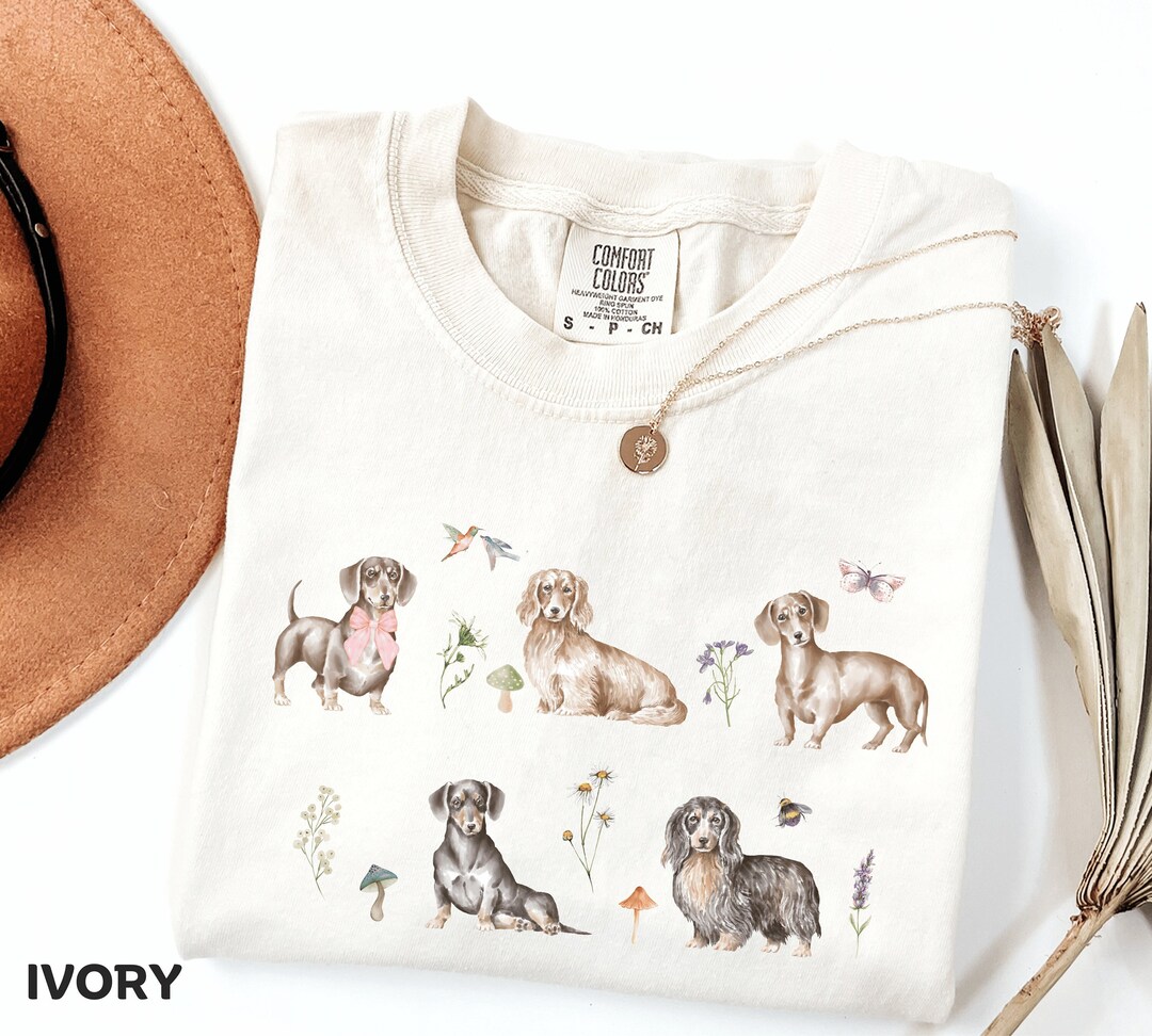 Dachshund Cottagecore Shirt, Dachshund, Dachshund Mom, Dachshund Gift ...