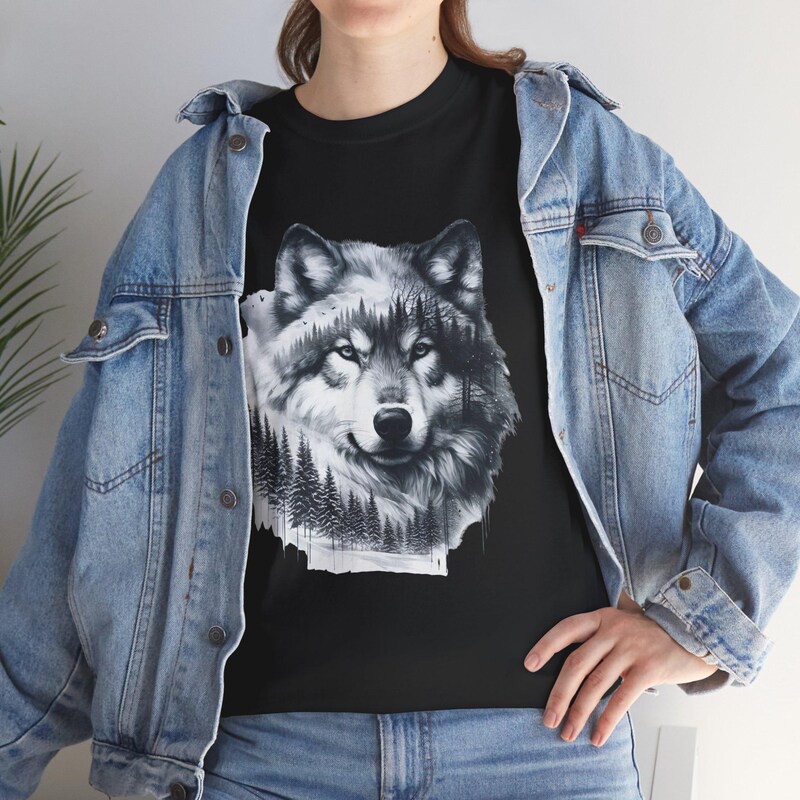 3d Wolf Shirt - Etsy