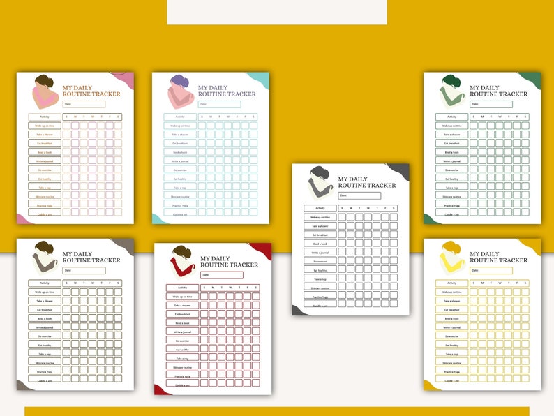 Daily Routine Tracker Digital & Printable: Streamline Your Day - Etsy