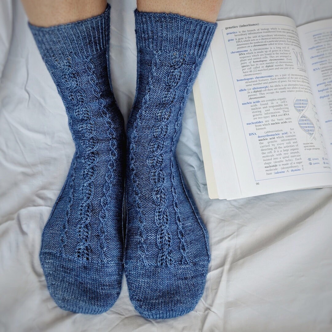 DNA Sock Knitting Pattern, Knitted Socks, Knitted Sock Pattern ...