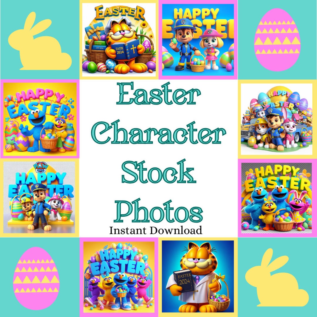 Cheerful Easter Clipart Set Instant Download 25 PNG Images - Etsy