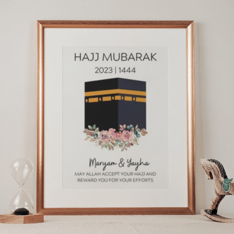 Printable Personalised Hajj Mubarak Gift,hajj Mubarak Gift, Hajj ...