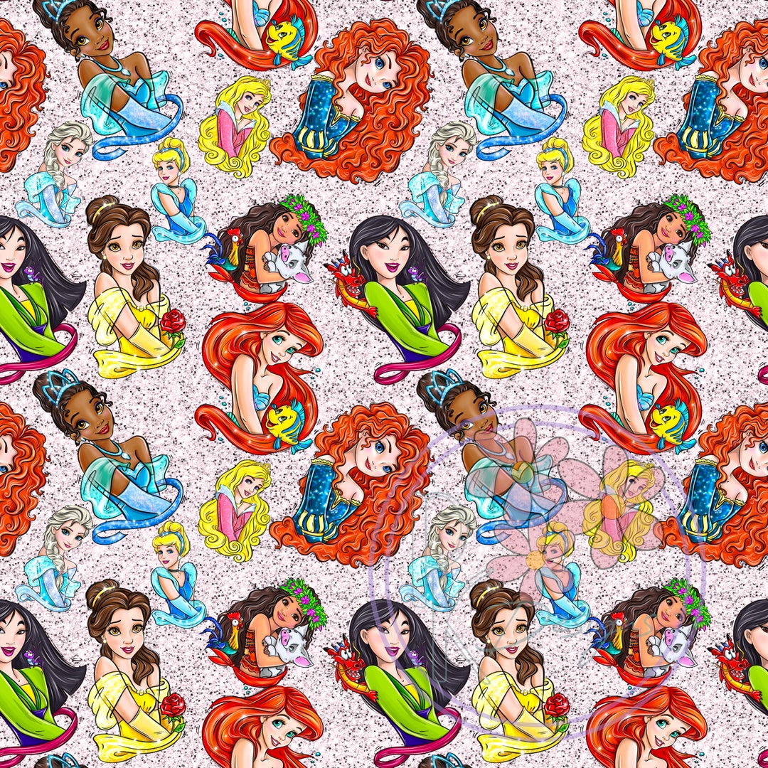 Glitter Princess Seamless File - Etsy