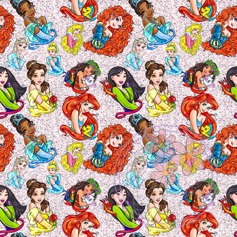 Glitter Princess Seamless File - Etsy