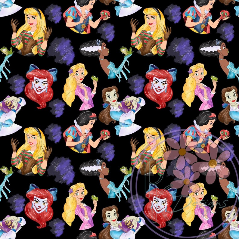 Halloween Princess Seamless File - Etsy