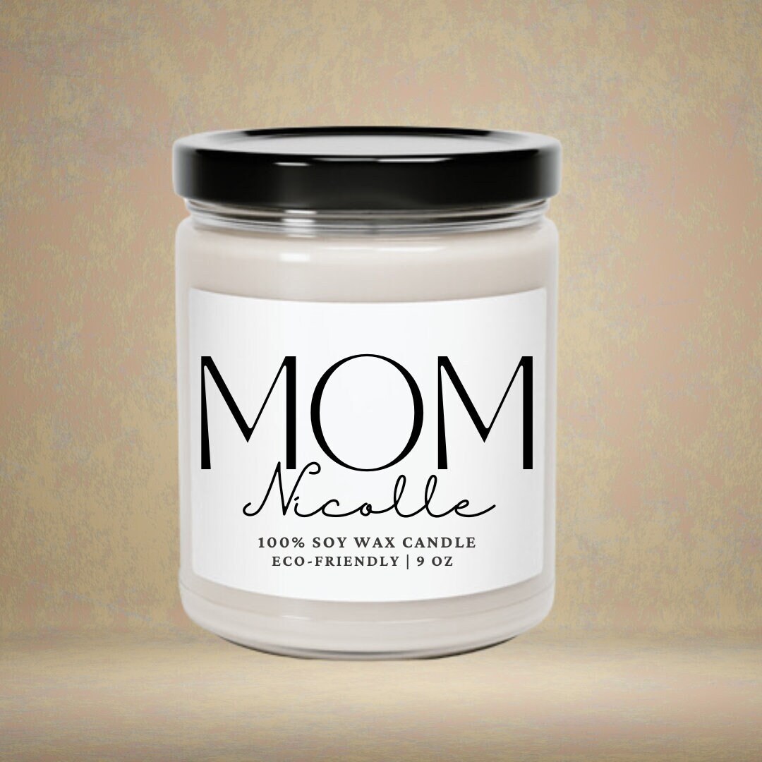 Personalized Candle, Mothers Candle, Candle Gift, Custom Name Candle ...
