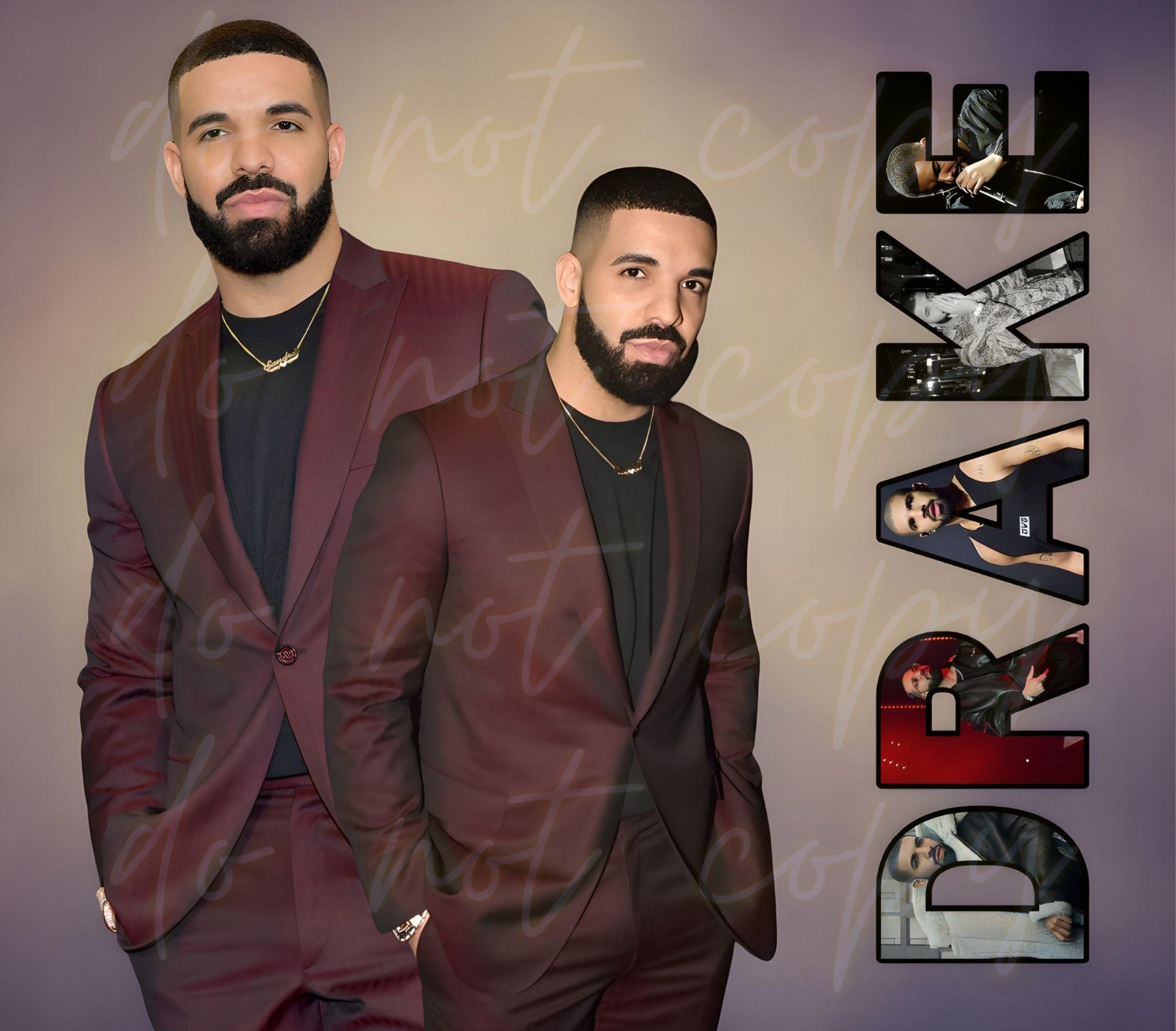 Drake, 20 Oz Straight Sublimation Tumbler Wrap, Png Design Digital ...