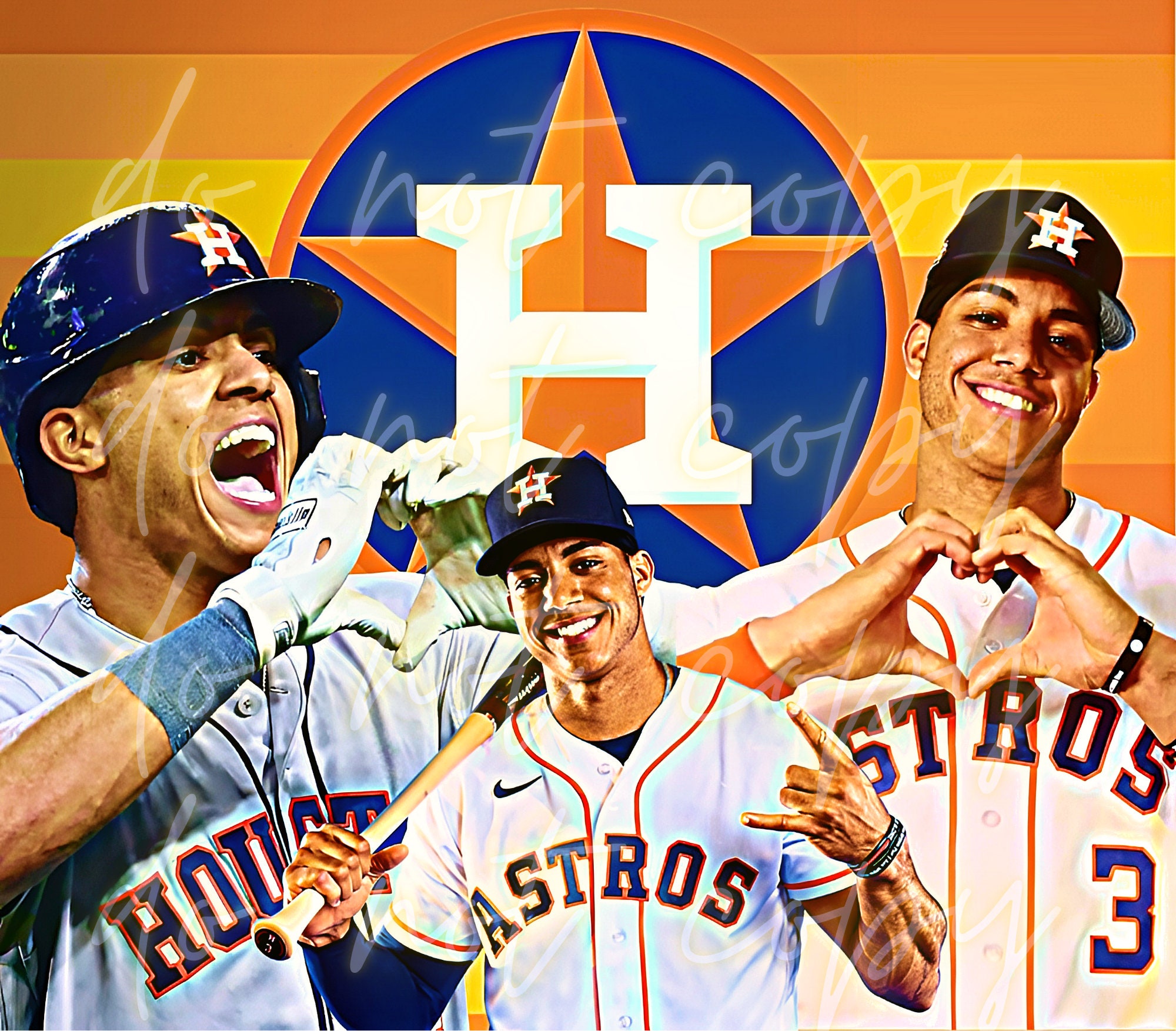 Astros, Jeremy Pena, Digital, 20oz Straight Sublimation Tumbler Wrap ...
