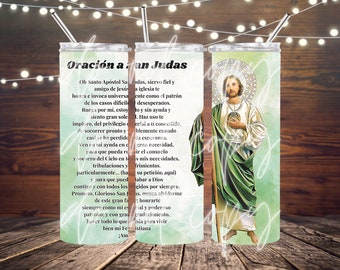 San Juditas Tadeo, St Jude Thadius, Prayer, Oracion, Wrap, 20oz Tumbler ...