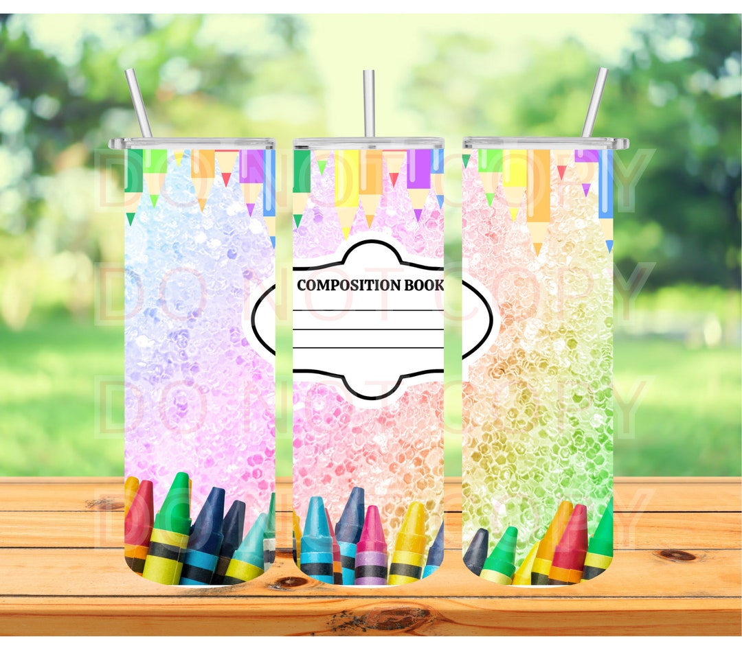 Composition Notebook Tumbler Wrap , Png Design , College, School ...
