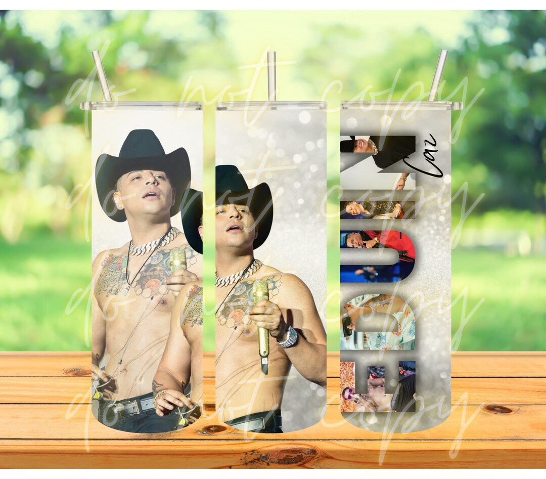 Eduin Caz, Grupo Firme, DIGITAL, 20oz Straight Sublimation Tumbler Wrap, Png File, Digital ...