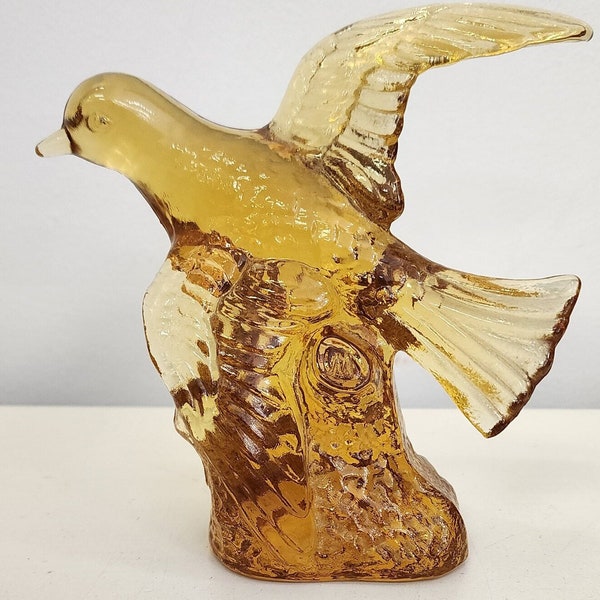 Amber Glass Bird - Etsy