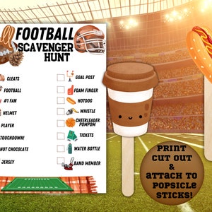 Fall Football Scavenger Hunt, DOWNLOAD, Kids Football Game, Sports Game ...