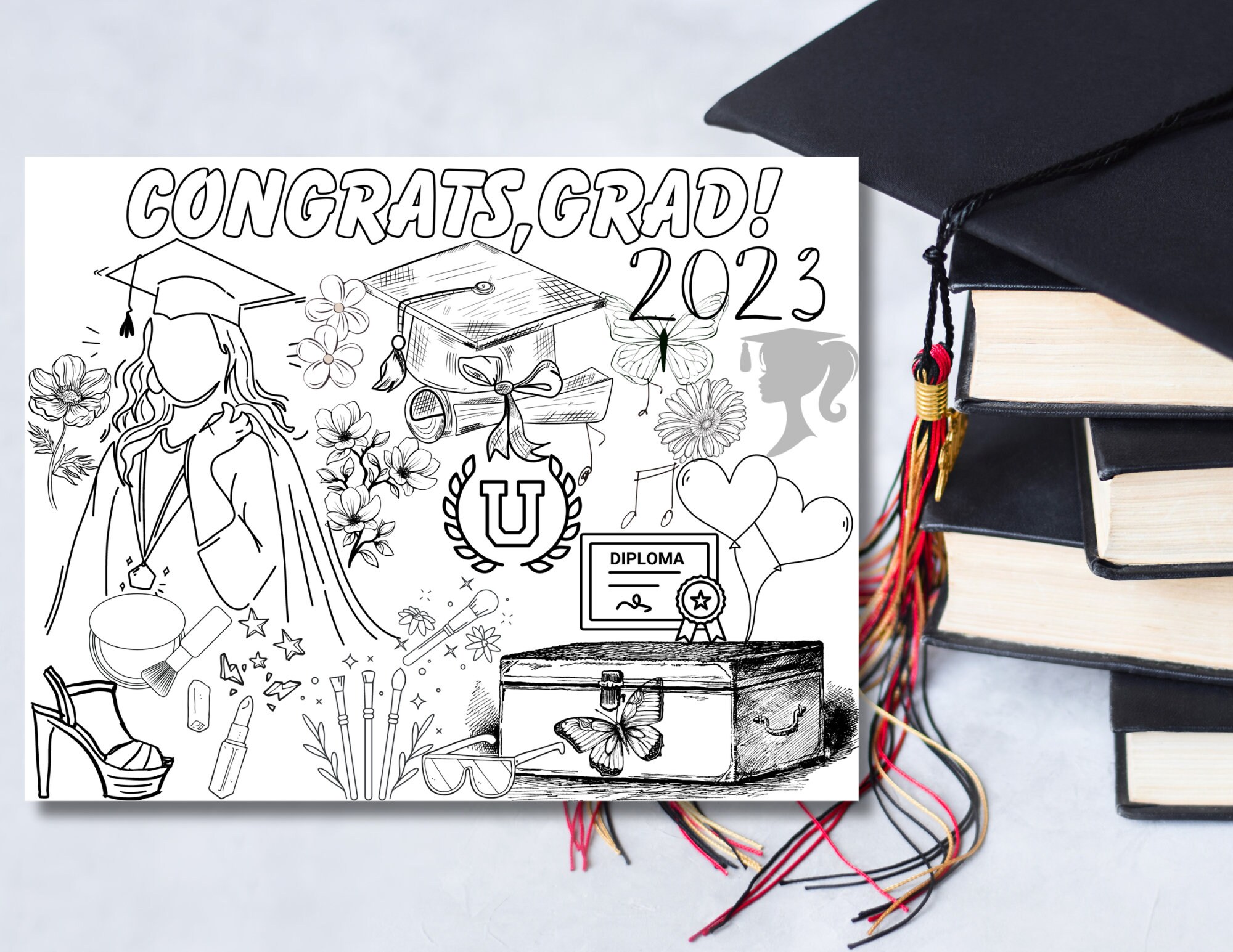 Graduation Placemat, DOWNLOAD Graduation Trunk Party Placemat ...