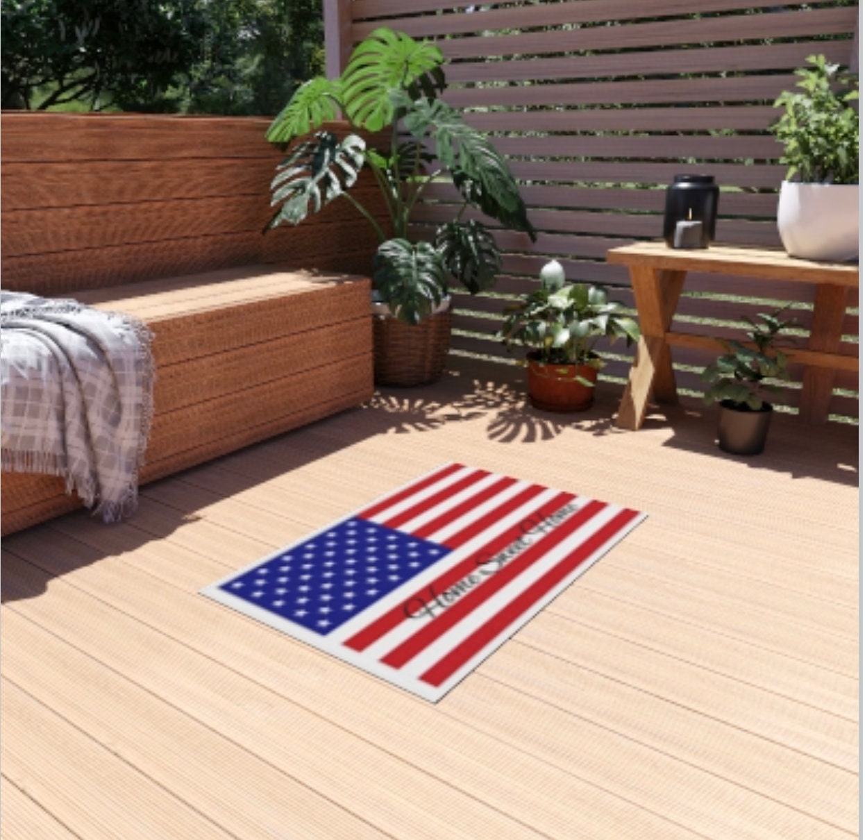American Flag Front Door Mat - Etsy