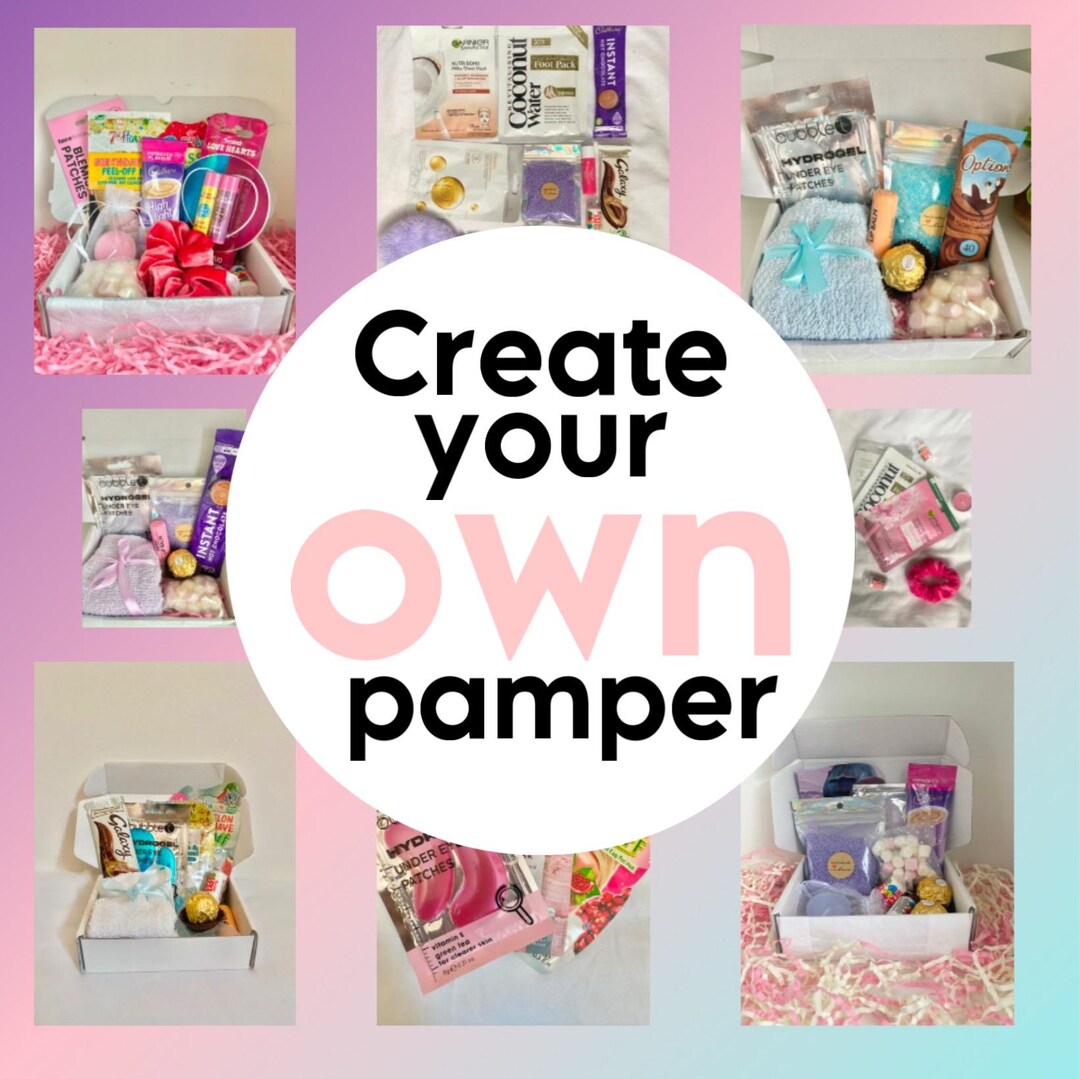 Create a Personalised Hamper Pamper Gift Set | Self Care Hug in a Box ...